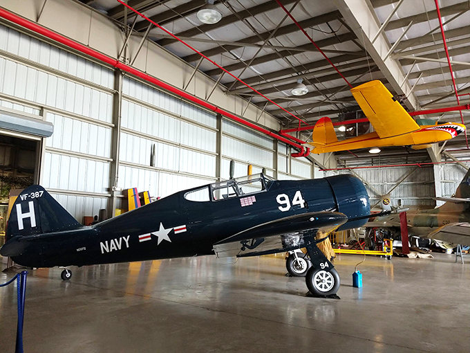 Navy blue never goes out of style, especially when it's wrapped around this sleek piece of aviation history.