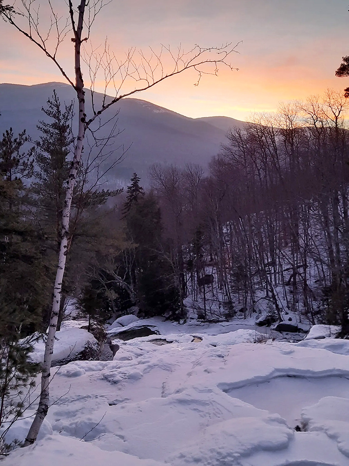 Winter wonderland or Narnia? Step Falls transforms into a frozen fantasy, no wardrobe required.