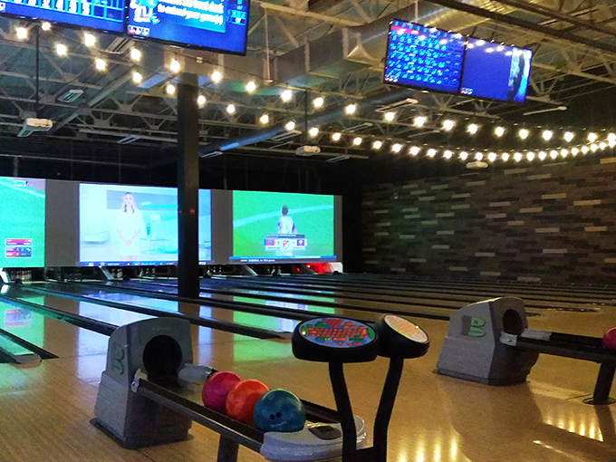 Strikes, spares, and strings of lights &ndash; oh my! This bowling alley is where the Dude from "The Big Lebowski" meets Tron. Just don't expect the pins to glow in the dark.