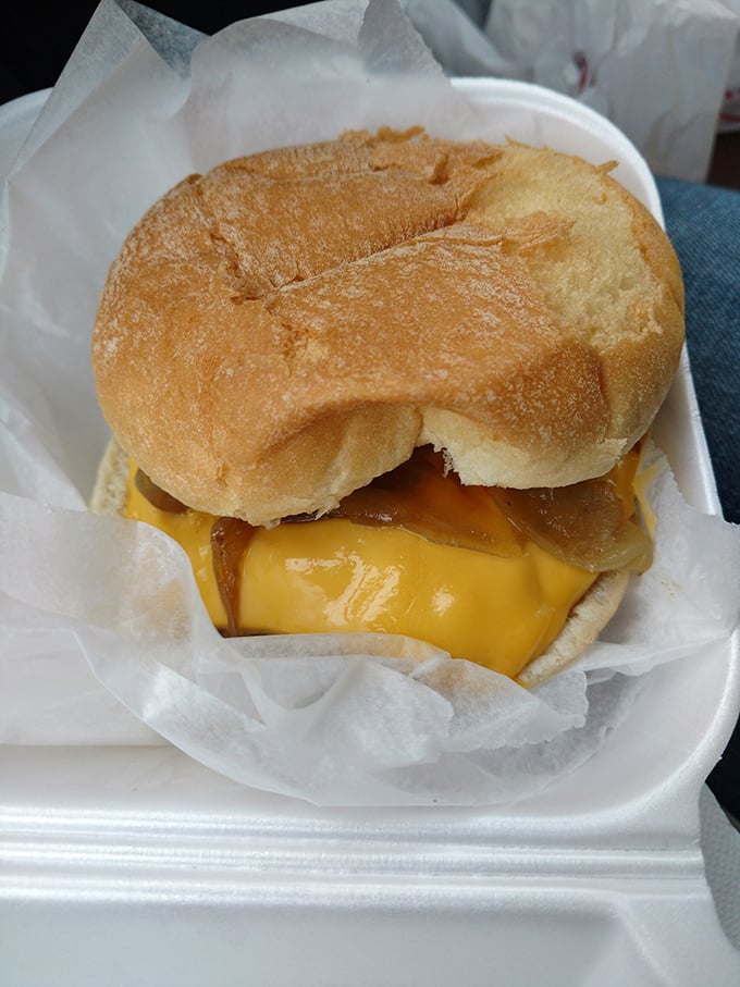 Say cheese(burger)! This melty masterpiece is ready for its close-up &ndash; and your eager taste buds.