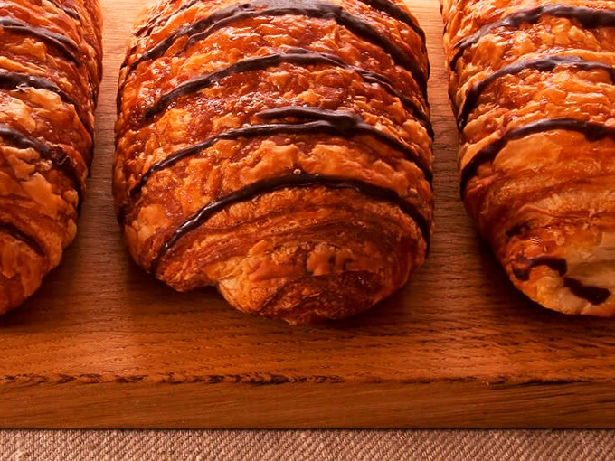 Chocolate croissants: because sometimes you need your breakfast to double as dessert. These beauties are flakier than your ex and twice as sweet.