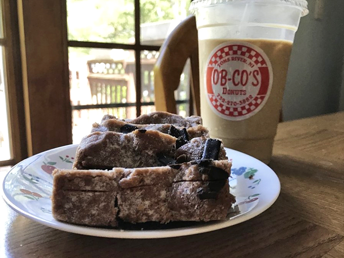 Coffee and crumb cake: the dynamic duo! This plate is like a hug for your taste buds, Jersey style.