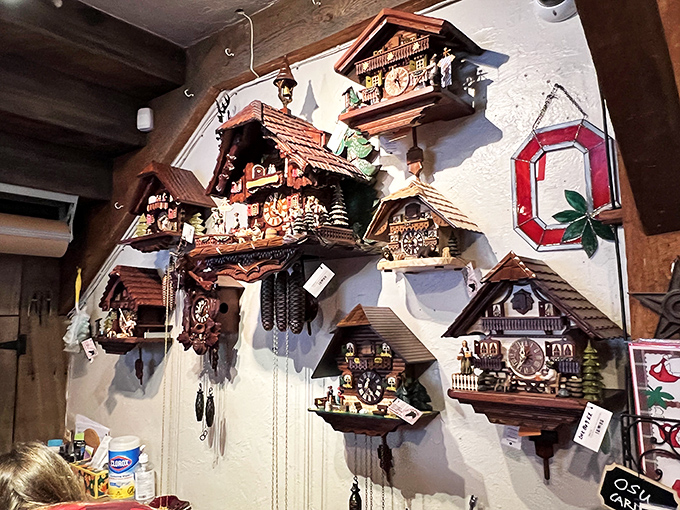 Time flies when you're having fun! These intricate cuckoo clocks transport you to a Black Forest fantasy, where it's always time for adventure.