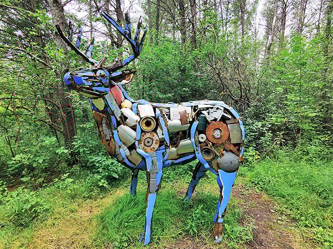Bambi meets the Terminator in this incredible recycled deer sculpture. It's a testament to creativity and the art of upcycling.