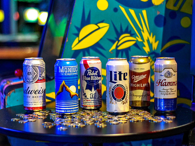 A rainbow of refreshment awaits! Whether you're toasting victory or drowning defeat, there's a brew here to match every gaming mood.