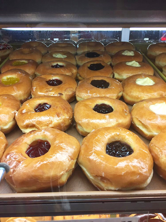 Jelly-filled jewels! These donuts are the crown jewels of the pastry world, each one hiding a sweet surprise.