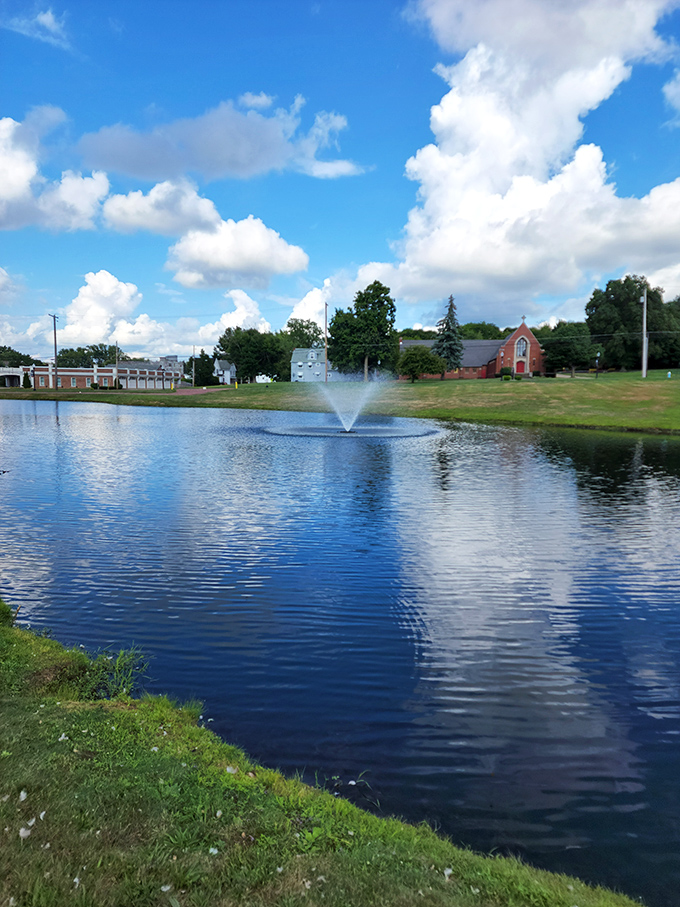 Who needs a moat when you've got a picturesque pond? This serene scene adds a touch of tranquility to castle life.