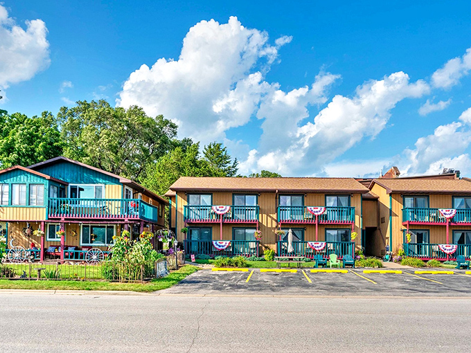 Riverside relaxation: Where every room comes with a view. These colorful accommodations prove that you don't need a five-star hotel to have a five-star experience in Trempealeau.