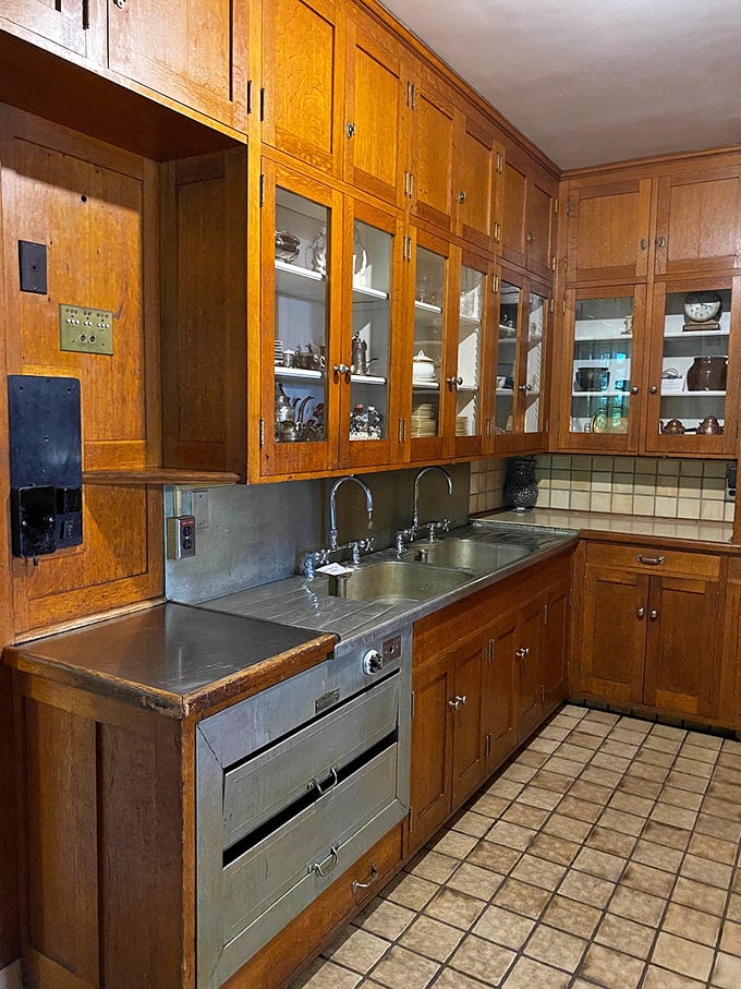 Cooking up history! This kitchen might be vintage, but it's got all the charm of a modern foodie's dream.