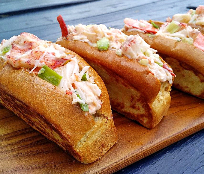 The holy trinity of lobster rolls! These beauties are so packed with meat, they're like the Avengers of the sandwich world.