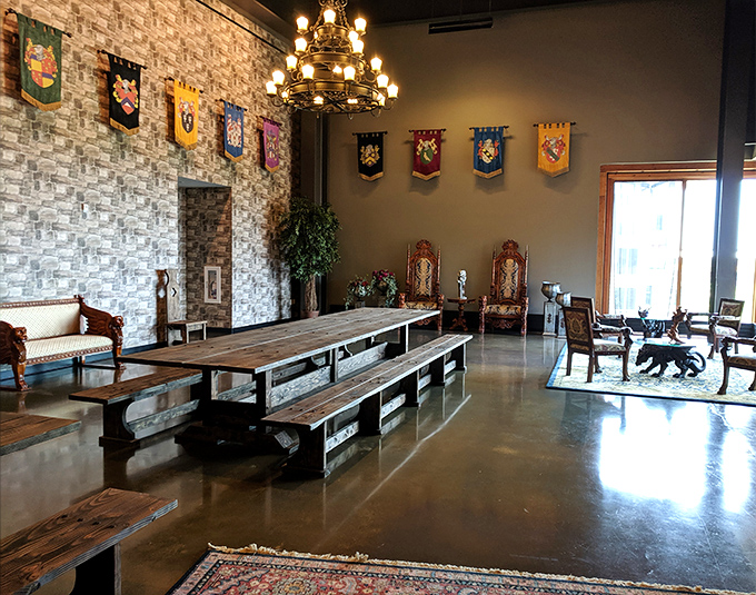 Game of Thrones meets Silicon Valley - Epic's medieval-inspired dining hall is fit for tech royalty and coding warriors alike.