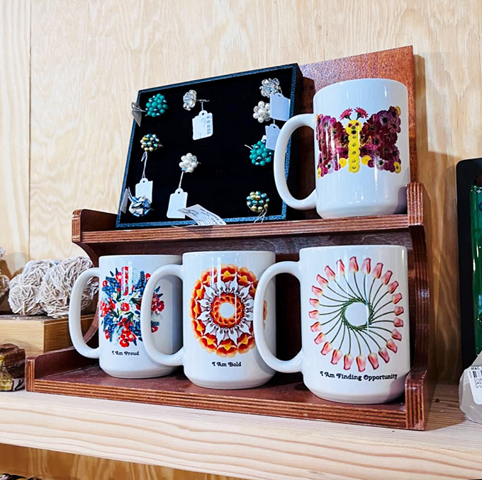 Mugs with a message: "I'm not just holding your coffee, I'm brightening your day!" Perfect for morning people and aspiring ones.