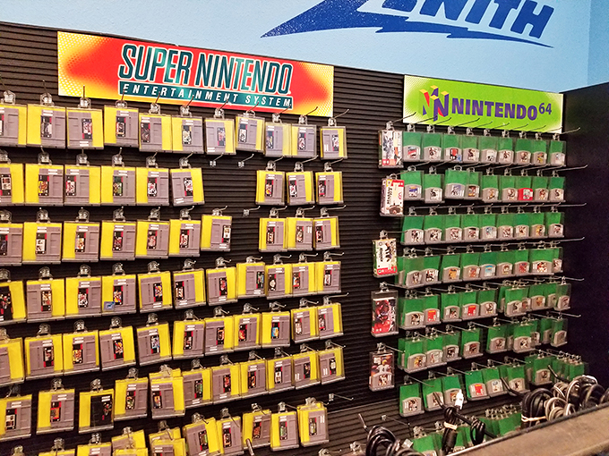 Nintendo nirvana! This wall of gaming glory will transport you back to the days of blowing on cartridges and battling for the high score.
