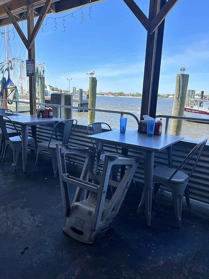 Outdoor seating with a view that can't be beat. It's dinner and a show, starring Mother Nature herself!