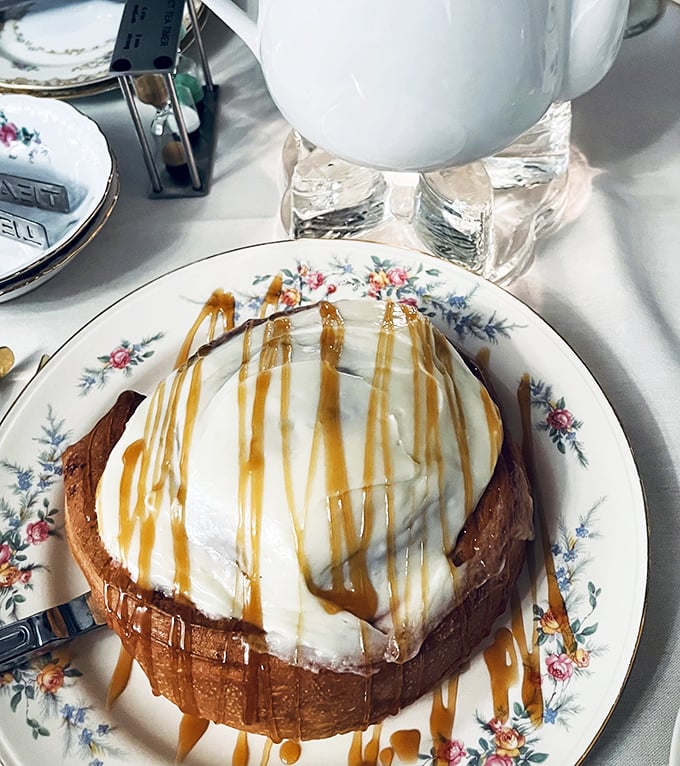 A pastry that's dressed to impress! This caramel-drizzled delight isn't just dessert - it's a fashion statement for your taste buds.