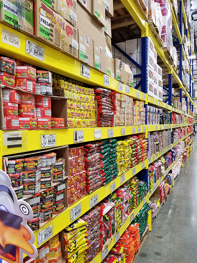 The United Nations of snacks! International treats line these shelves, offering a tasty tour around the world without leaving Los Angeles.