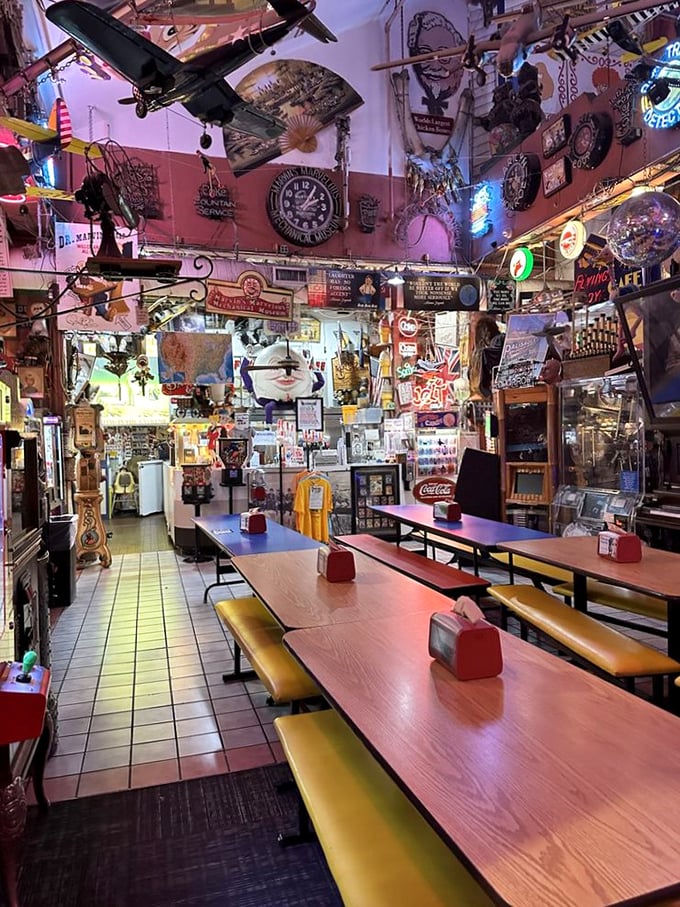 Grab a seat and fuel up &ndash; you'll need the energy. It's not just a snack bar; it's mission control for your arcade adventures. May your reflexes be sharp and your quarters plentiful!