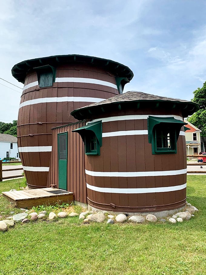 A window to the past! Peek through these quaint panes and imagine the view that inspired a cartoonist to create a world of 'Teenie Weenies'.