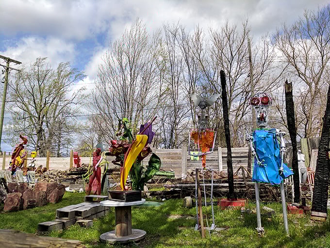 Nature meets nurture in this artistic garden. Here, sculptures bloom alongside flowers, creating a truly unique urban oasis.