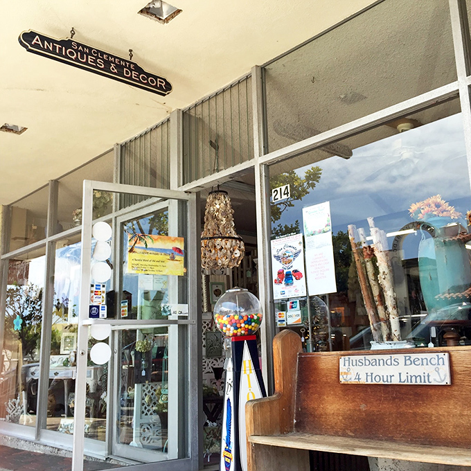 San Clemente Antiques: Where coastal charm meets vintage allure. Warning: May induce sudden desire for beach houses.