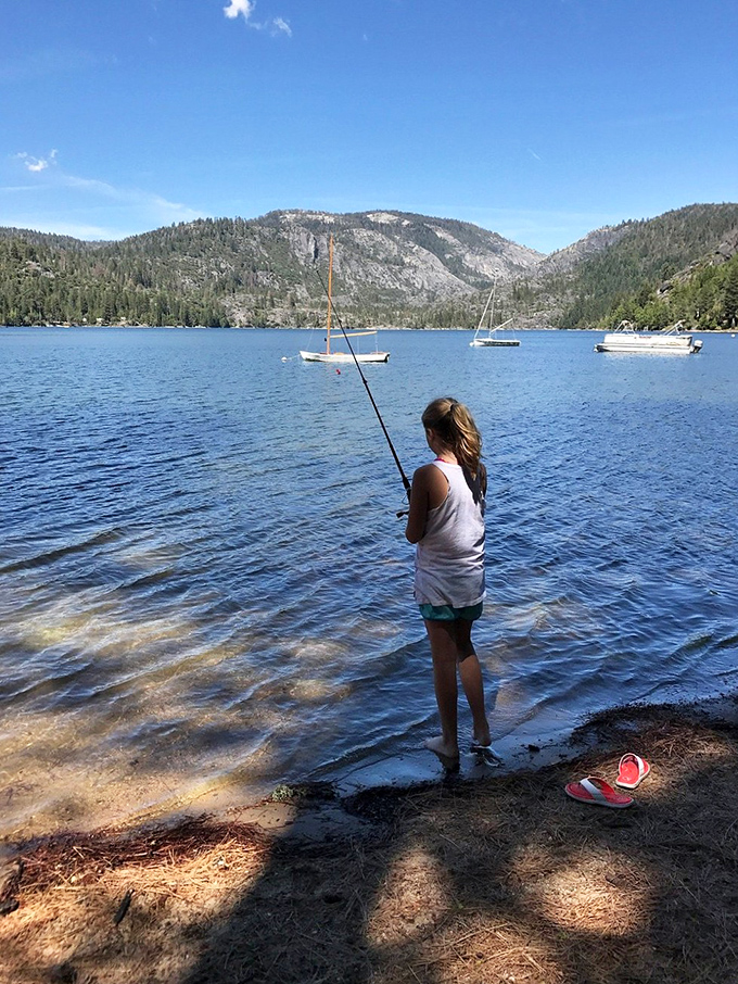 Nature's aquarium: Pinecrest Lake's clear waters let you see straight to the bottom &ndash; no glass tapping, please!