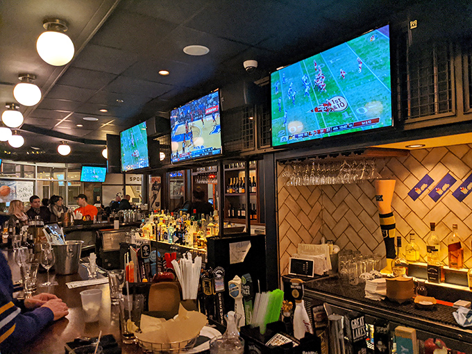 The bar: Where spirits flow as freely as the conversation. Just don't challenge the locals to a cheese-off.