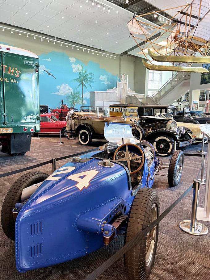 This sleek blue racer looks fast even standing still. Bugatti Type 35: the sports car that made the Roaring Twenties truly roar.