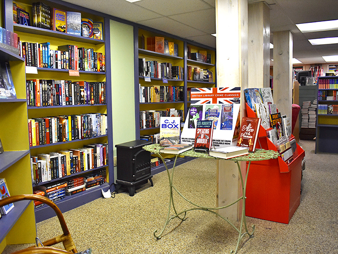 A rainbow of reads! These carefully curated shelves are a feast for the eyes and food for the soul.