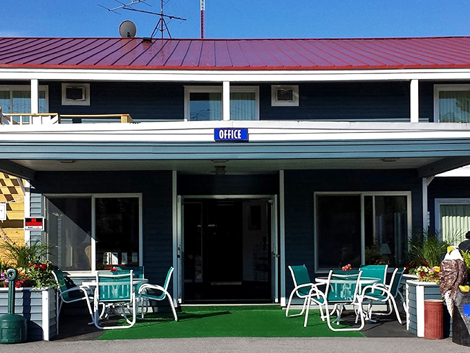 The Colonial Inn's porch game is strong. It's the kind of place where rocking chairs come with a complimentary slice of relaxation.