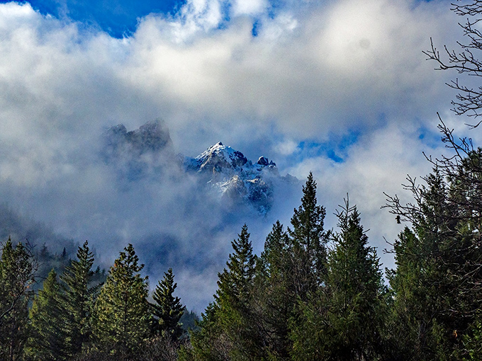 Misty mountains shrouded in mystery. It's giving major Lord of the Rings vibes, but with 100% less chance of encountering Nazg&ucirc;l.
