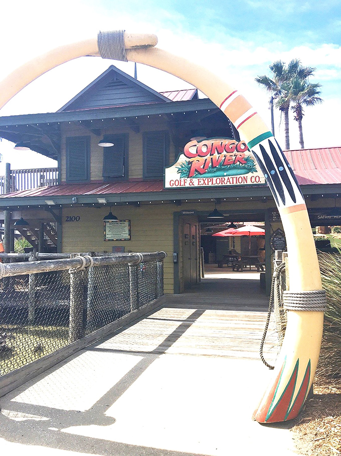 Step right up to the greatest show on turf! This entrance is like a portal to another world &ndash; one where golf balls fly and fun knows no bounds.