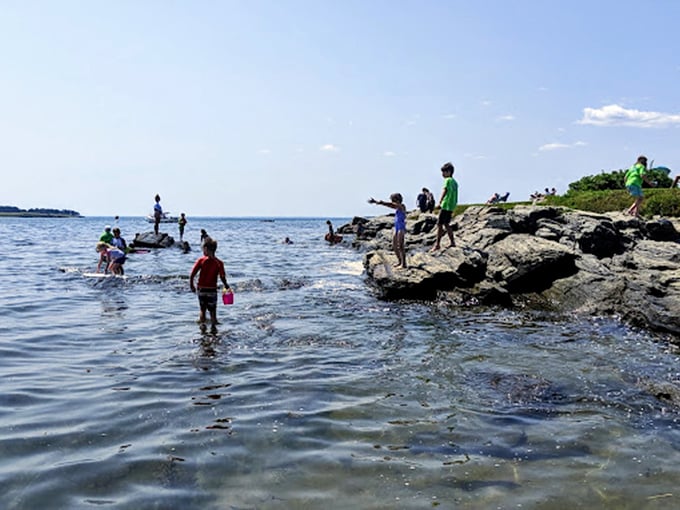 Kids' natural water park: Where the waves are the slides and the rocks are nature's diving boards. Admission: Free!