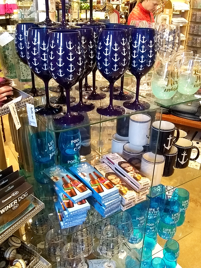 Anchors aweigh on a sea of sips! These nautical mugs are perfect for your morning joe or evening grog.