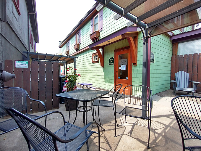 Sweet seating for sugar-high recovery! These outdoor chairs are perfect for contemplating life's big questions, like "How many fudge flavors is too many?"