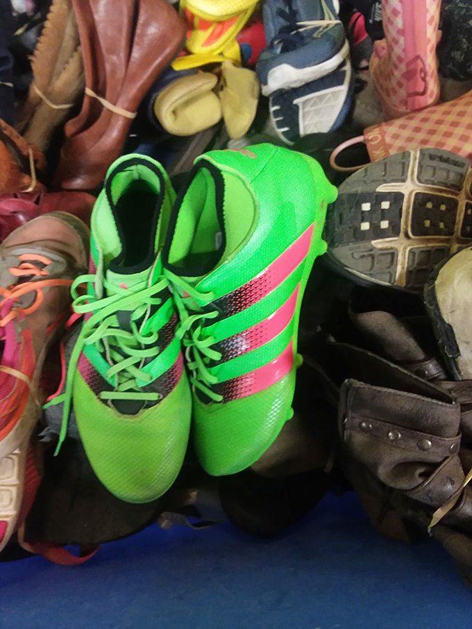 These neon kicks are bringing the 80s back, one thrifty step at a time. Moonwalk not included, but highly encouraged.