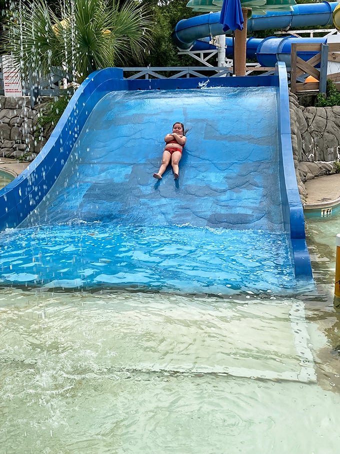 Slip-sliding into summer! This water slide is serving up more thrills than a rollercoaster and more refreshment than a poolside mojito.