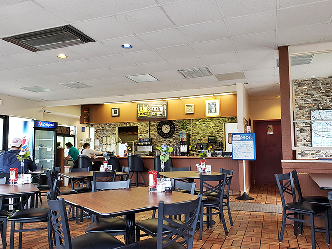 The breakfast wizards at work! Luke's staff keeps the coffee flowing and the griddles sizzling. They're the unsung heroes of your perfect morning.