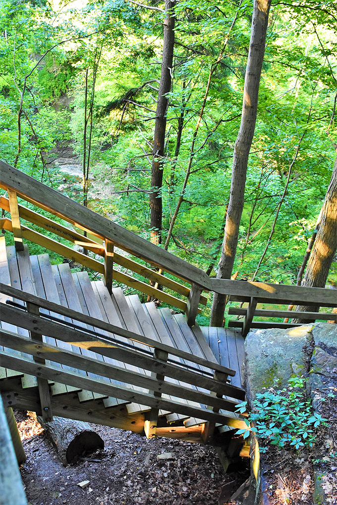 Stairway to heaven or nature's StairMaster? Either way, these steps promise a view worth every huff and puff.