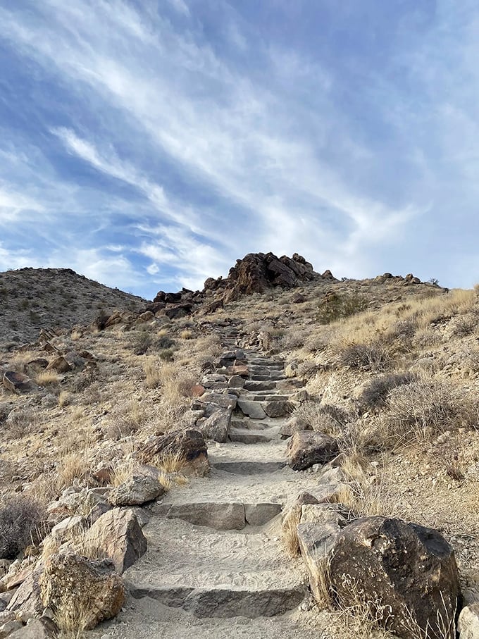 Stairway to heaven? Nope, just the desert's version of a StairMaster. Each step is a mini-victory on your way to breathtaking views.