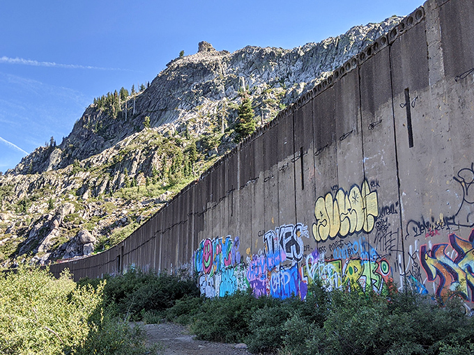 Graffiti meets granite in this epic showdown. Nature and art collide in the most Instagram-worthy way possible.