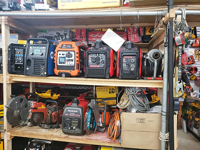 DIY paradise or Tim Allen's garage sale? This tool treasure trove has everything you need to become the Bob Vila of your neighborhood.