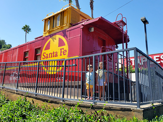 All smiles on the Carney's Express! This family outing is bound for a destination called "Happy Tummies" and "Unforgettable Memories."