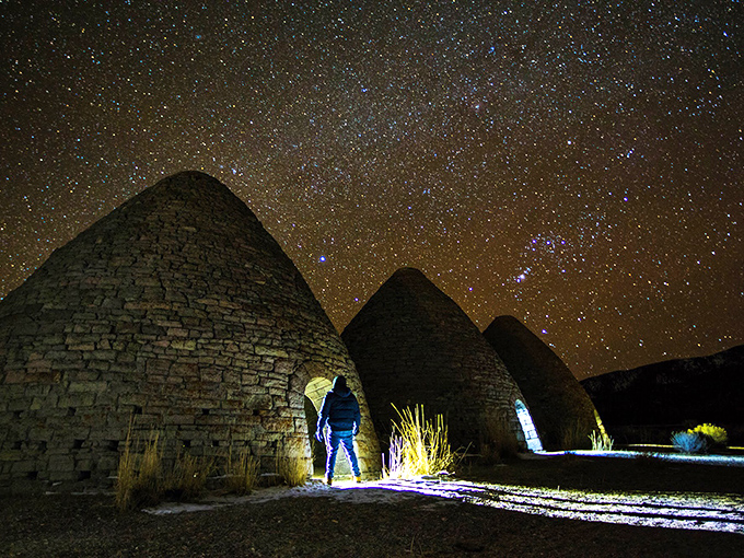 Stars so bright, you'll think you've wandered onto a Hollywood set. This nighttime scene is proof that the best light show in Nevada isn't on the Strip. 