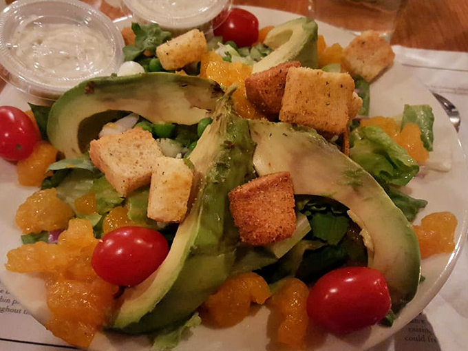 A salad fresher than morning dew on cactus spines. Who says cowboys don't eat their greens?