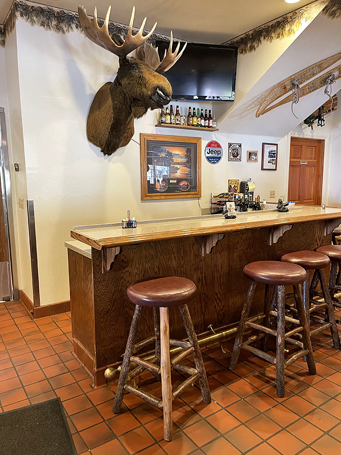 Pull up a stool and stay awhile. This bar counter is where mountain tales are told and friendships are forged over frosty mugs.