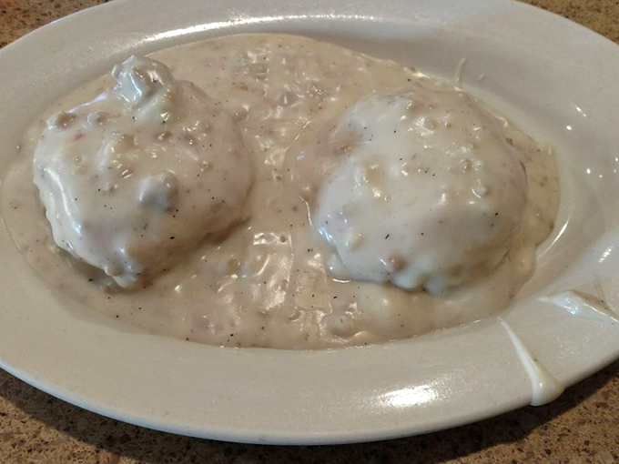 Biscuits and gravy: the dynamic duo of comfort food. These fluffy clouds of joy swimming in creamy gravy are like a warm, Southern hug for your taste buds.