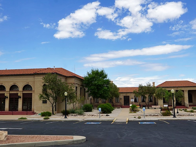 Architectural eye candy! The Clark Memorial Clubhouse stands proud, a testament to the days when buildings dressed better than most people.