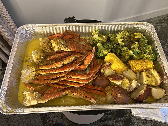 Crab legs for days! It's like the ocean decided to send its best and brightest to your plate.