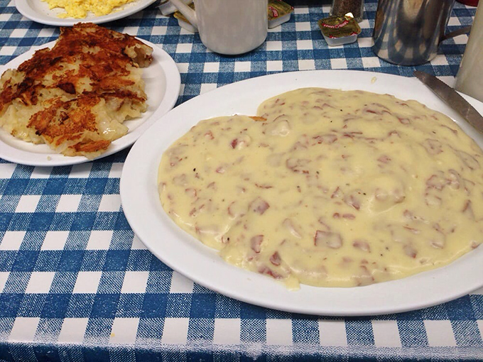 Creamed chipped beef on toast: a classic that's stood the test of time. It's like a warm hug from your taste buds to your soul.