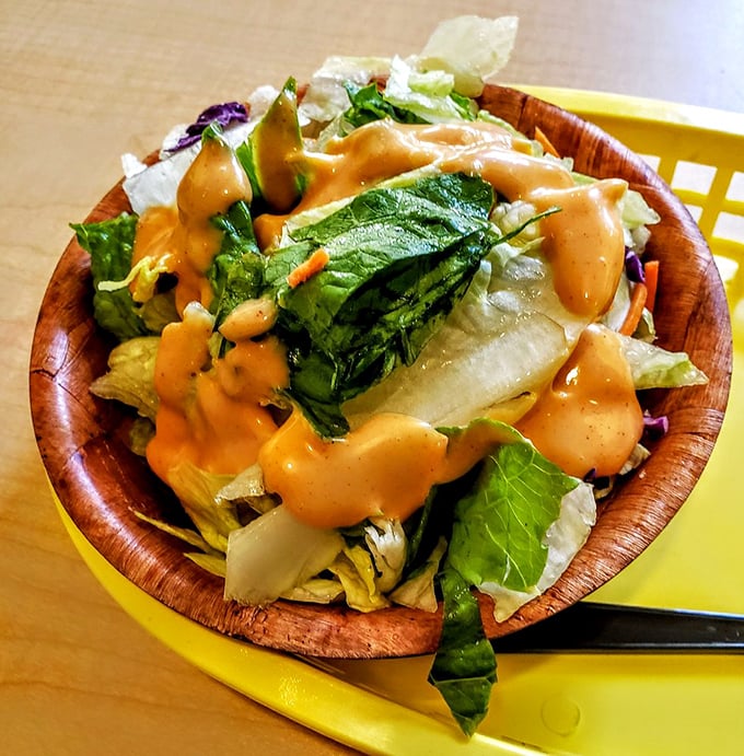 Who says you can't be healthy at a pizzeria? This crisp, colorful salad is like a garden party in a bowl &ndash; guilt-free and delicious!